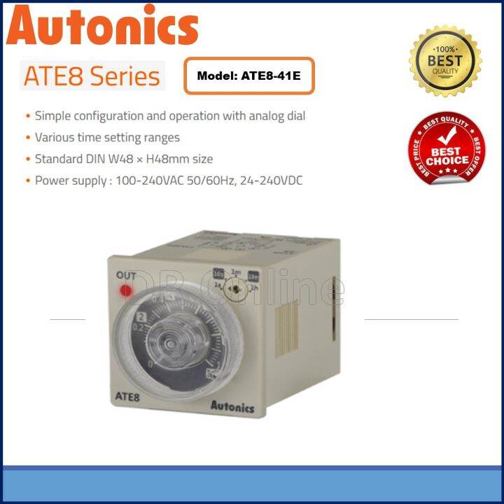Autonics Multi Range Analog Timer 1S/10S/1M/10M/1H 110/220VAC~ ATE8-41E ...