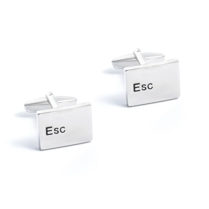 Computer Design Esc And Ctrl Keyboard Copper Material Silver Color