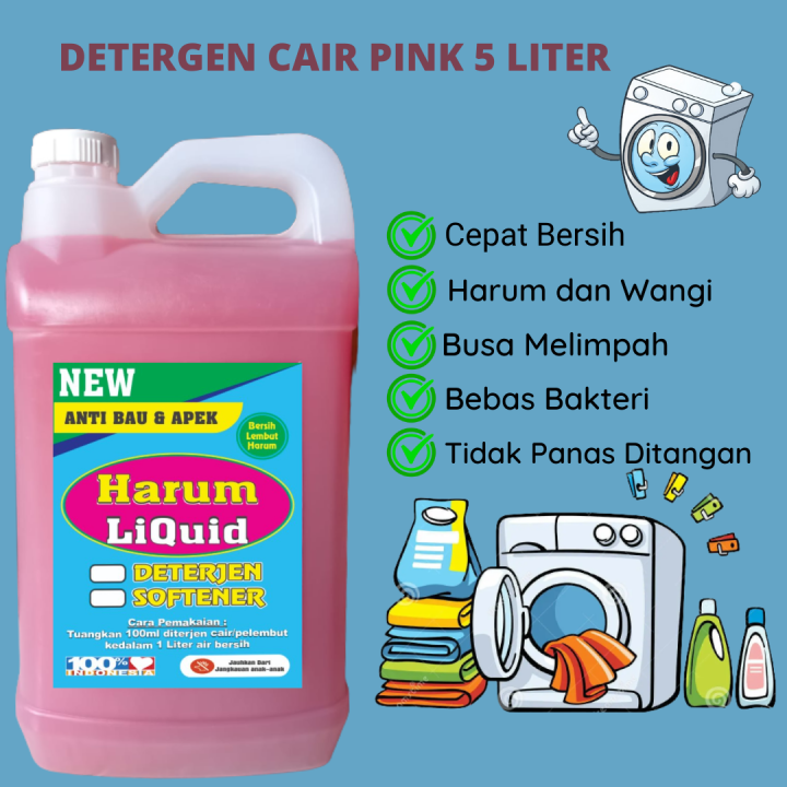 Deterjen liquid laundry 5 liter pink | Lazada Indonesia