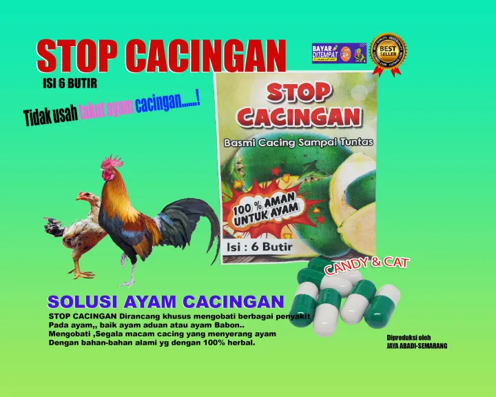 STOP CACING-OBAT CACING AYAM-OBAT CACING PITA-( DOPING, VITAMIN, JAMU ...