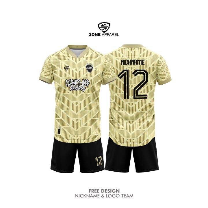 Custom Jersey futsal/sepak bola full print gratis desain nama & nomor ...