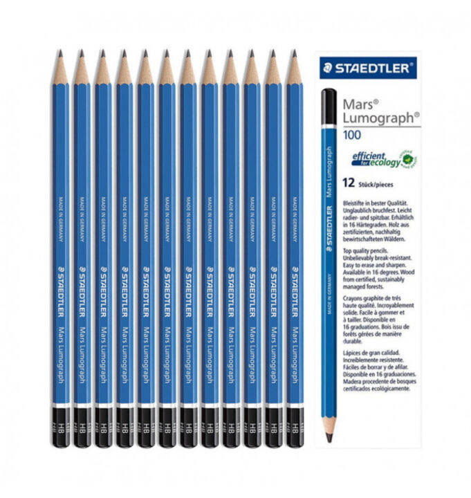 Staedtler 100 - HB Mars Lumograph Pencil ( 1 Pack - 12 Pcs ) | Lazada Indonesia