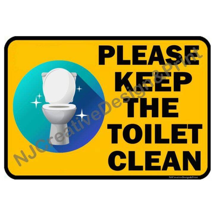 Printable Keep Toilet Clean Sign