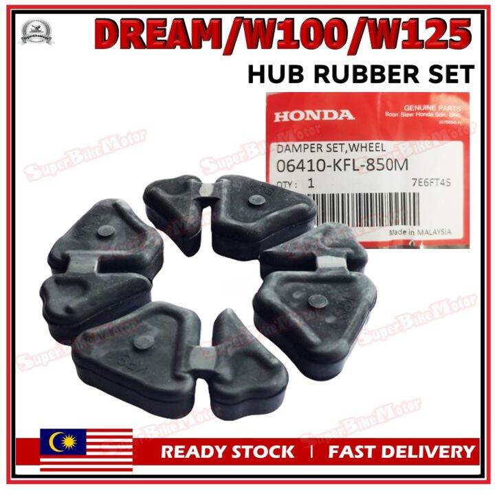 HONDA EX5 DREAM / W100 / W125 - 100% Original Honda Hub Rubber Set ...