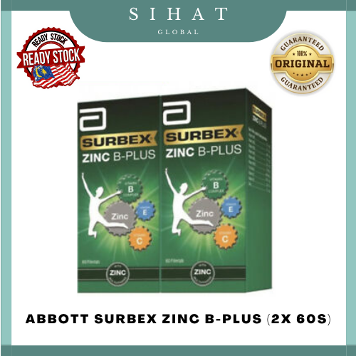 Abbott Surbex Zinc B-Plus 60s x2 [EXP:12/2023] | Lazada