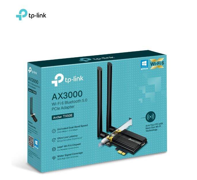 TP-Link Archer TX50E AX3000 Wi-Fi PCIe Adapter Bluetooth 5.0(LIFETIME ...