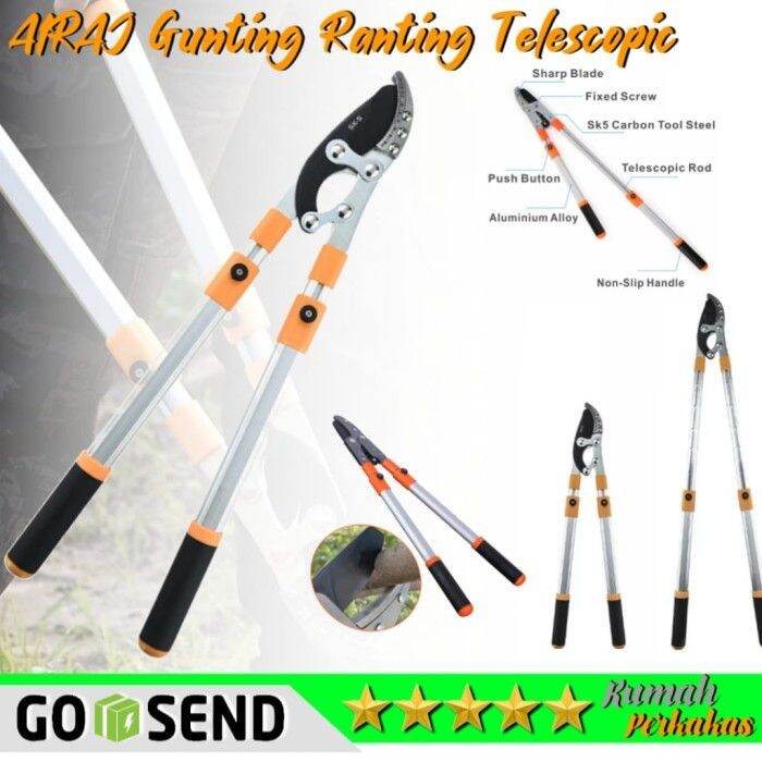 Gunting Dahan Gagang Panjang Gunting Ranting Pohon Tinggi Tajam | Lazada Indonesia