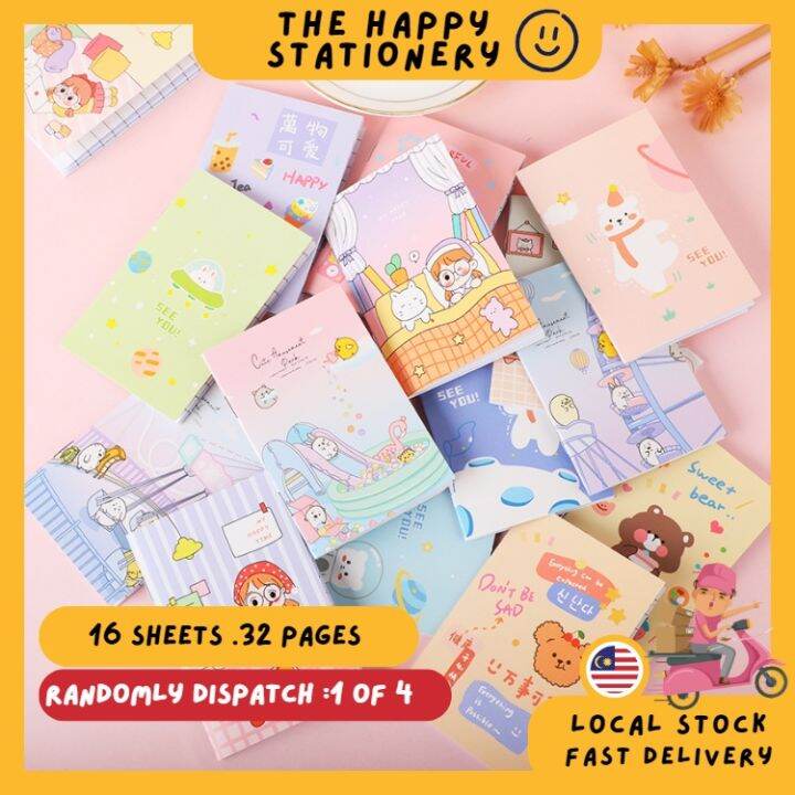 [Ready Stock] 1Pc/1Book Cute Cartoon Notebook Mini Pocket Notepad Small ...