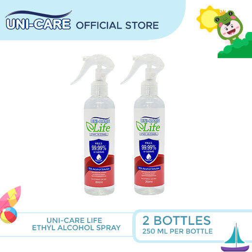 Uni-Care Life Ethyl Alcohol Spray 250ml Bottle of 2 | Lazada PH
