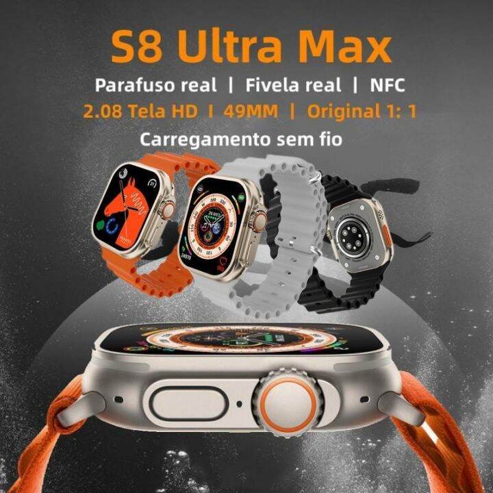 Smart/Watch S8 Ultra Max Bluetooth Smartwatch Full Touch Screen Phone ...