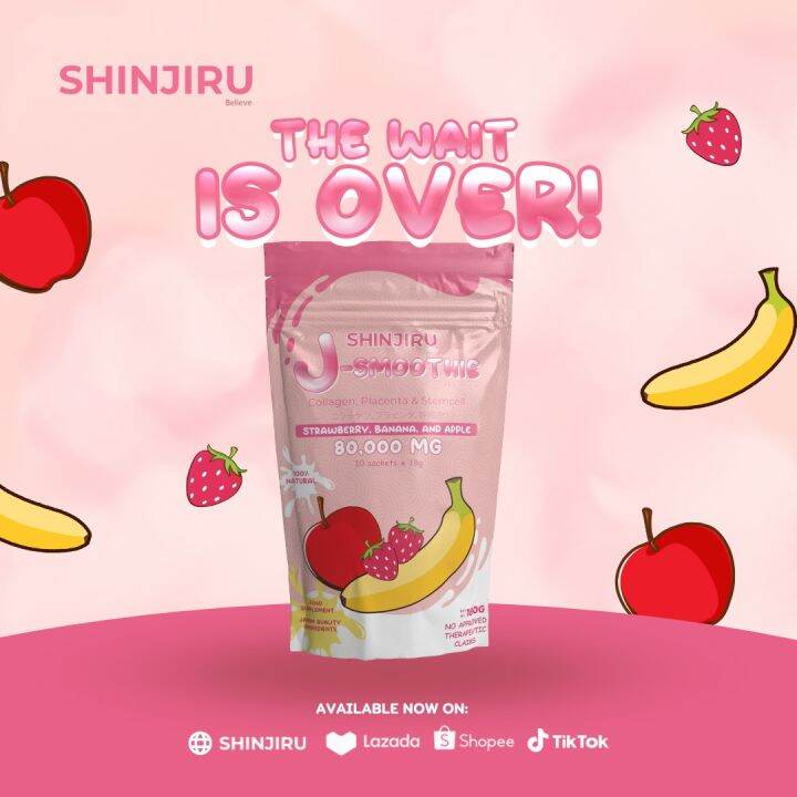 Shinjiru J-Smoothie Collagen Placenta Stemcell Smoothie Drink Mix ( 10 ...