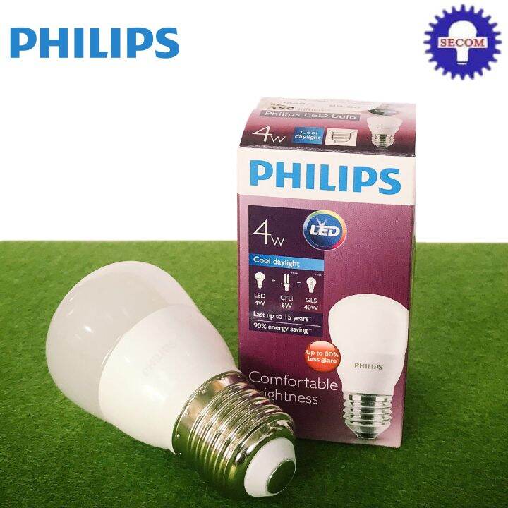 หลอดไฟ LED PHILIPS 4W Daylight/Warm White E27 หลอดไฟแอลอีดี ฟิลิปส์ 4W ...