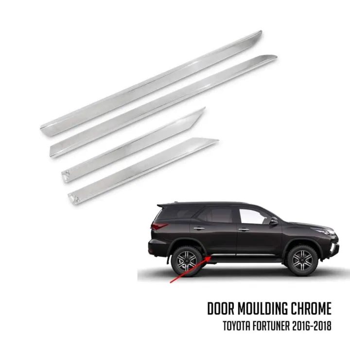 TOYOTA FORTUNER 2016-2023 SIDE MOULDING / SIDE CLADDING CHROME ...