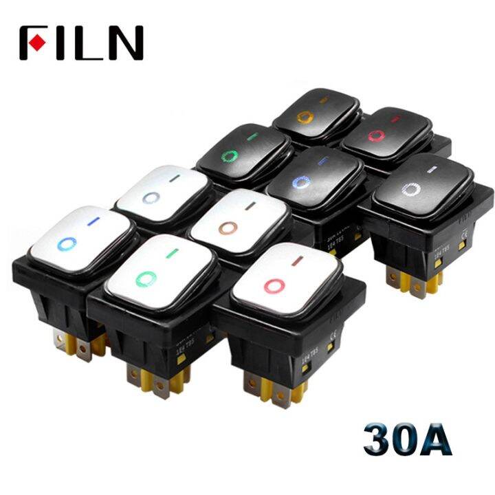 30A 250V Waterproof Rocker Switch Heavy Duty Dpst Rocker Switch on off ...