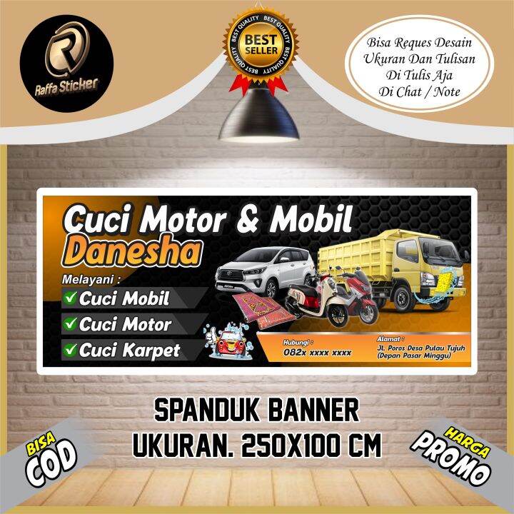 Spanduk Banner Cuci Mobil Model Terbaru Spanduk Cuci Motor Keren Ukuran ...