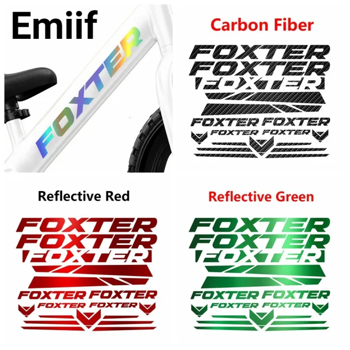 FOXTER Bike PVC Sticker Mountain Bike Riding Safety Reflective Stickers ...