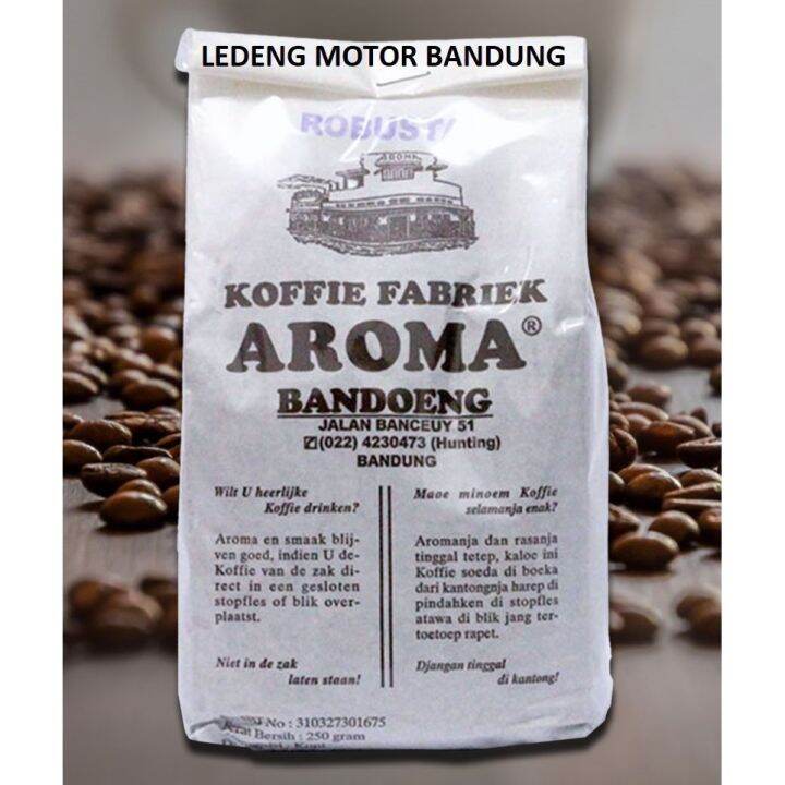 Kopi Aroma Bandung Original Koffie Fabriek Banceuy 51 Coffee Bandoeng Robusta Moka Arabika 250 ...