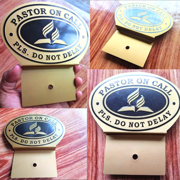 PASTOR ON CALL Emblems Professional Car License Plate Emblems | Lazada PH