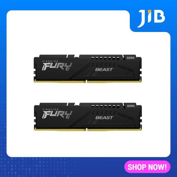 32GB (16GBx2) DDR5 6000MHz RAM (หน่วยความจำ) KINGSTON FURY BEAST DDR5 (BLACK) (KF560C40BBK2-32 ...