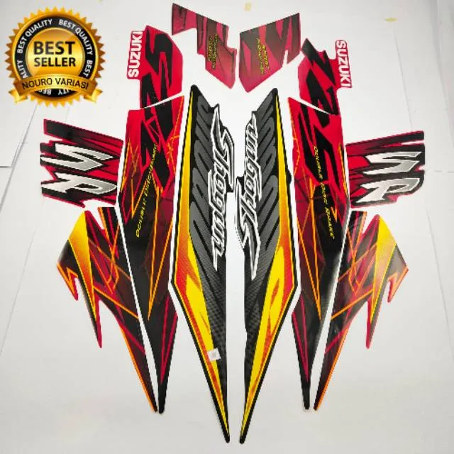 Suzuki Shogun SP 125 R 2006-2007 Yellow Red Standard Set Body Sticker ...