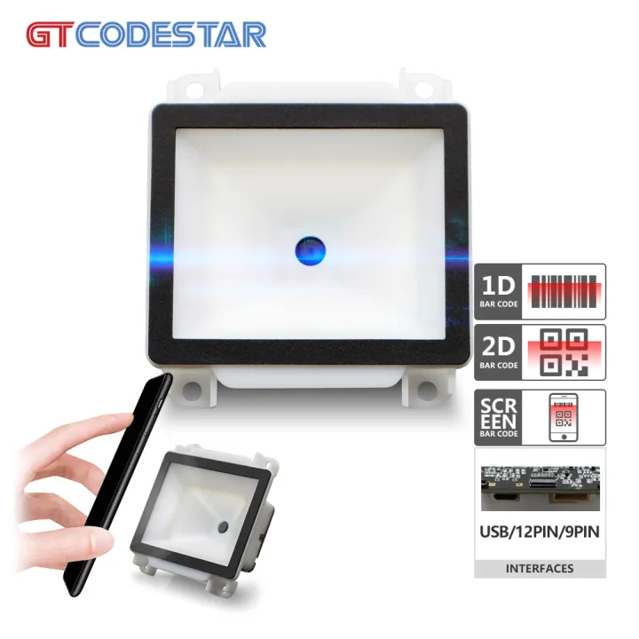 GTCODESTAR GT-770E Embedded 1D 2D Barcode Scanner Module Built-in Qr Code Scanners Reader Module ...