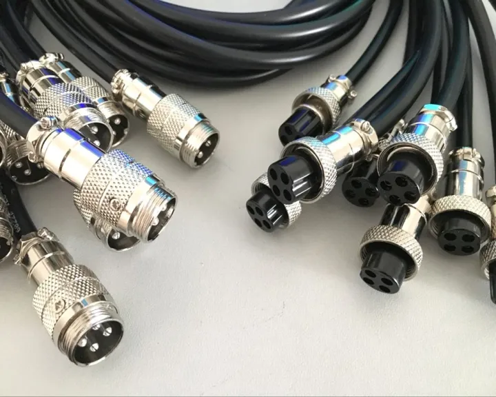 2m 2P 3P 4 Pin 5P 6 pin GX16 16mm Air Plug Male to Female Aviation ...
