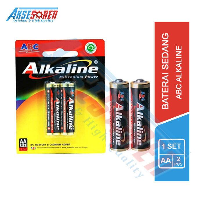 Baterai ABC Alkaline Tipe AA/AAA / Battery Ukuran A2/A3 Sedang/Kecil ...