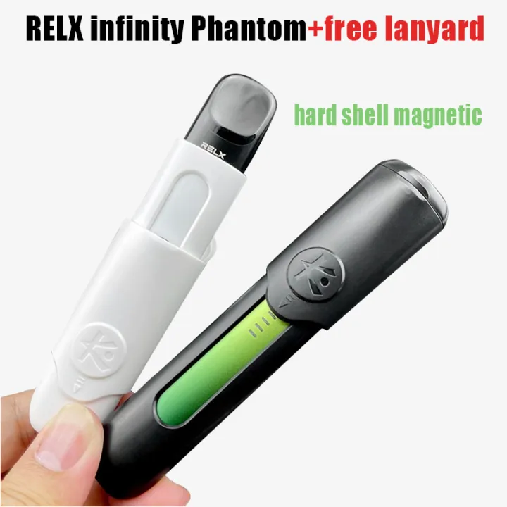 Relx Phantom/Relx1 Infinity Pod Magnetic Case with Lanyard PC Hard Shell Sliding Protective ...