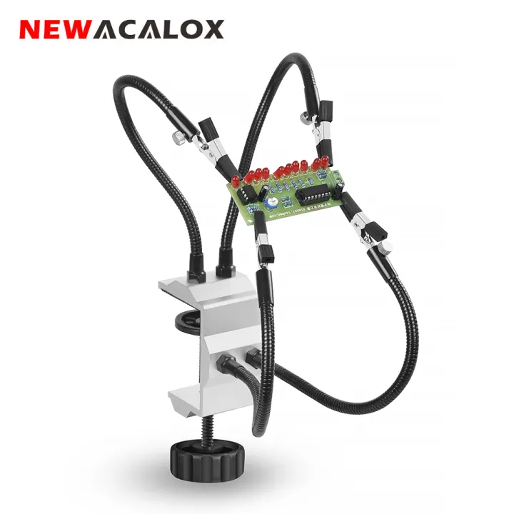 NEWACALOX Soldering Station Holder Desk Clamp PCB Alligator Clip Multi ...