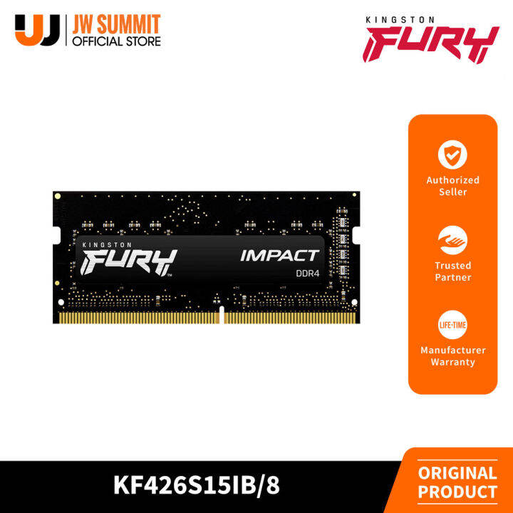Kingston Fury Impact 8GB 2666MHz DDR4 CL15 SODIMM Laptop Memory (KF426S15IB/8) | Lazada PH