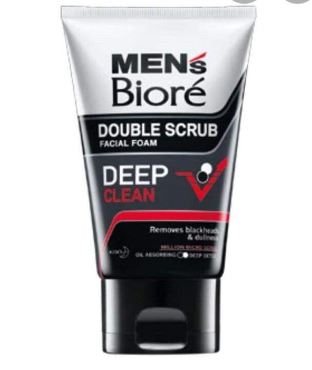 Biore Men's Facial Foam 50G - Double Scrub Deep Clean | Lazada