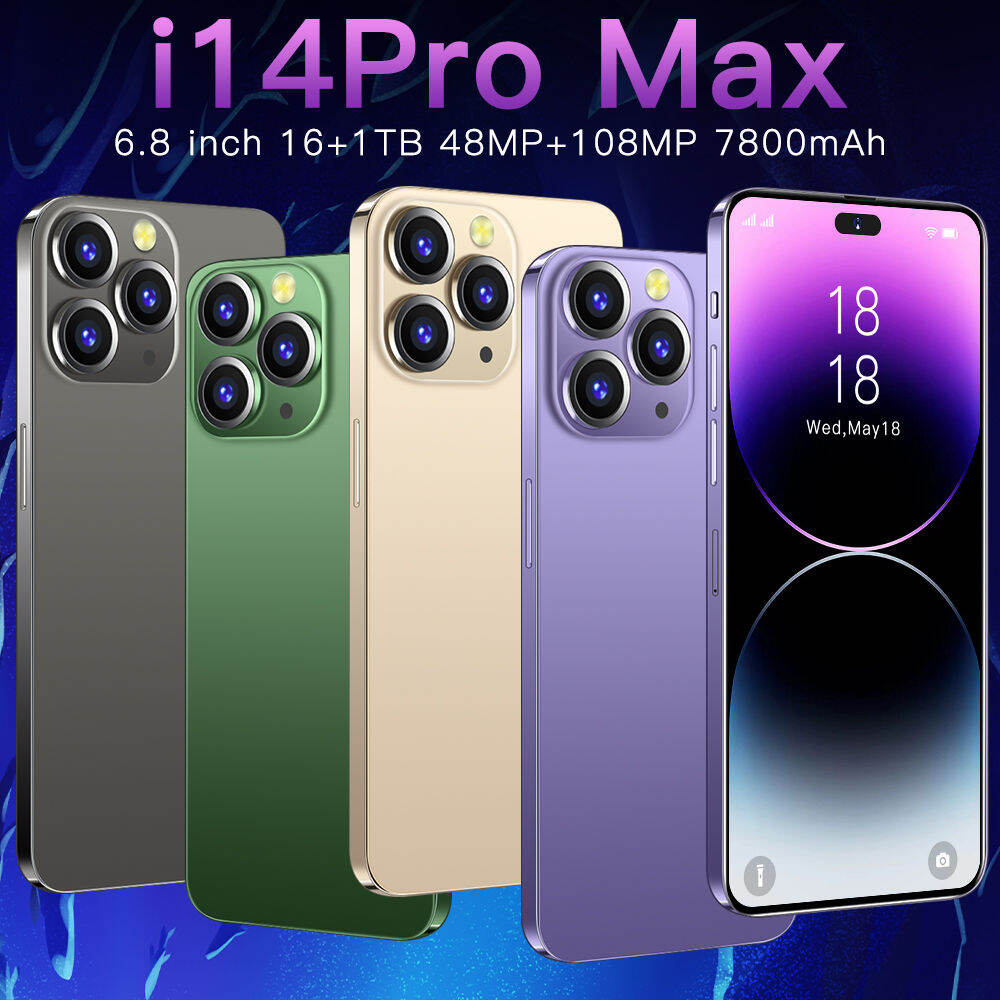 Smartphone โทรศัพท์ I14 Pro Max โทรศัพท์มือถือ HD+ รองรับ2ซิม ...