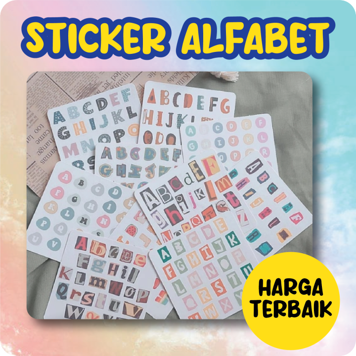 Alphabet Stickers | stiker abjad | stiker abc | stiker alphabet ...