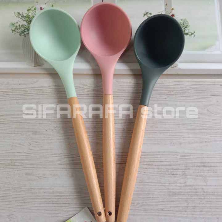 CENTONG SAYUR SILICON IRUS SILICON TAHAN PANAS/SENDOK SAYUR SILICON ...