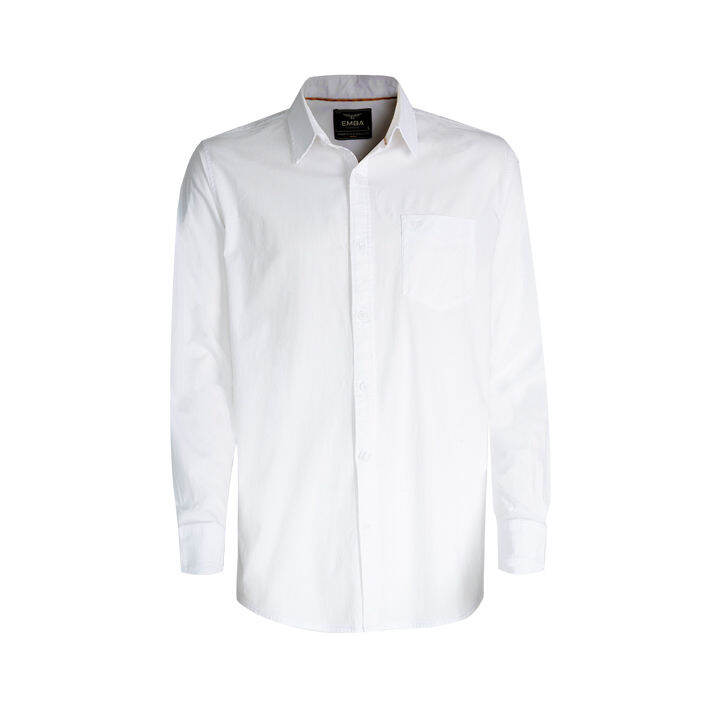 Emba Classic-Phantom White Kemeja Pria Lengan Panjang | Lazada Indonesia