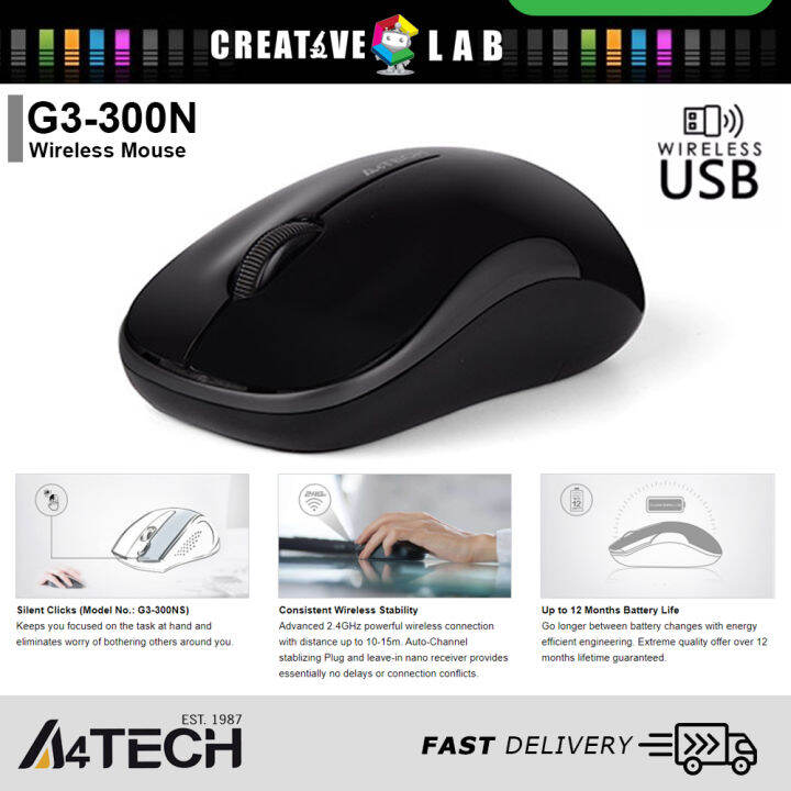 A4TECH Wireless 2.4G Optical Mouse (V-Track) G3-300N | Lazada PH