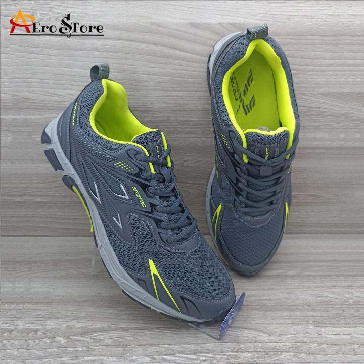 SPOTEC Sepatu RUNNING Artikel VENTURE-ABU TUA/HIJAU CERAH | Lazada ...