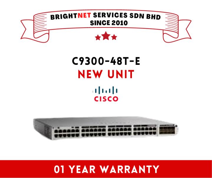 [NEW UNIT] Cisco C9300-48T-E - Cisco Catalyst 9300 48-port data only ...