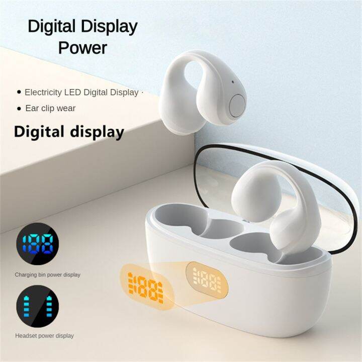 AIR8 Bluetooth Compatible Headset Business Edition Dual Ear Clip Stereo ...