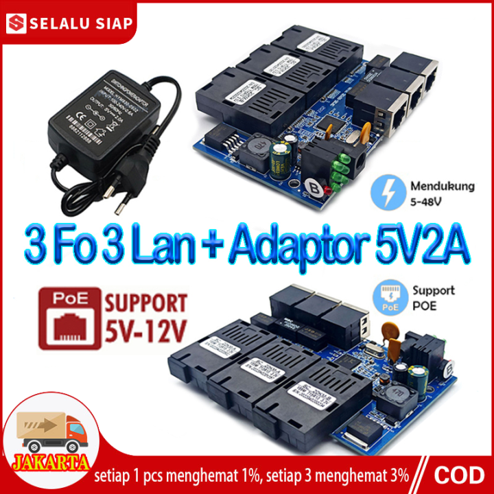 3F3E Media Converter 3FO 3LAN Pcb Htb 3FO 3Lan Ethernet Switch Support ...