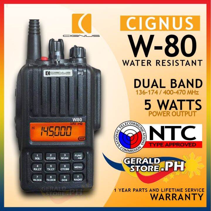 Cignus W80 Dual Band Water Resistant Two Way Radio | Lazada PH