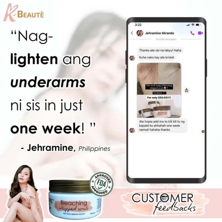beauty COD K Beaute Bleaching Whipped Scrub Cream 250g by Kristine ...