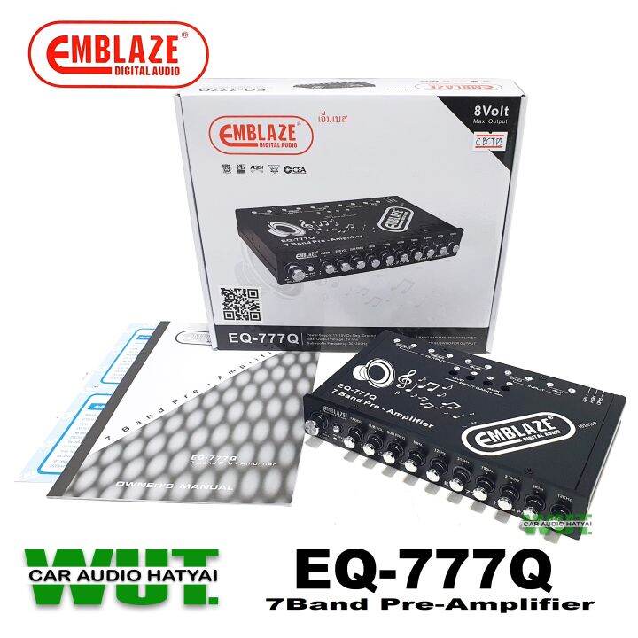 EMBLAZE(เอ็มเบส) เครื่องเสียงรถยนต์ Preamp ปรีแอมป์ 7 แบน 7Band ปุ่มกด ...