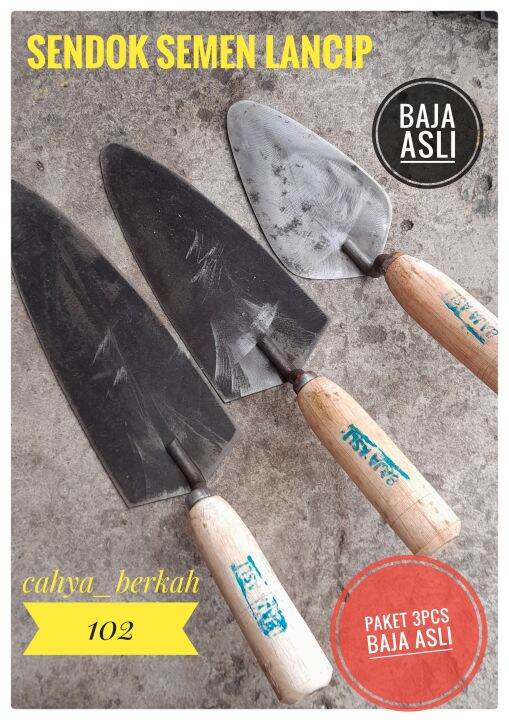 Sendok sekop semen baja asli cetok bangunan lancip (1pcs) | Lazada ...