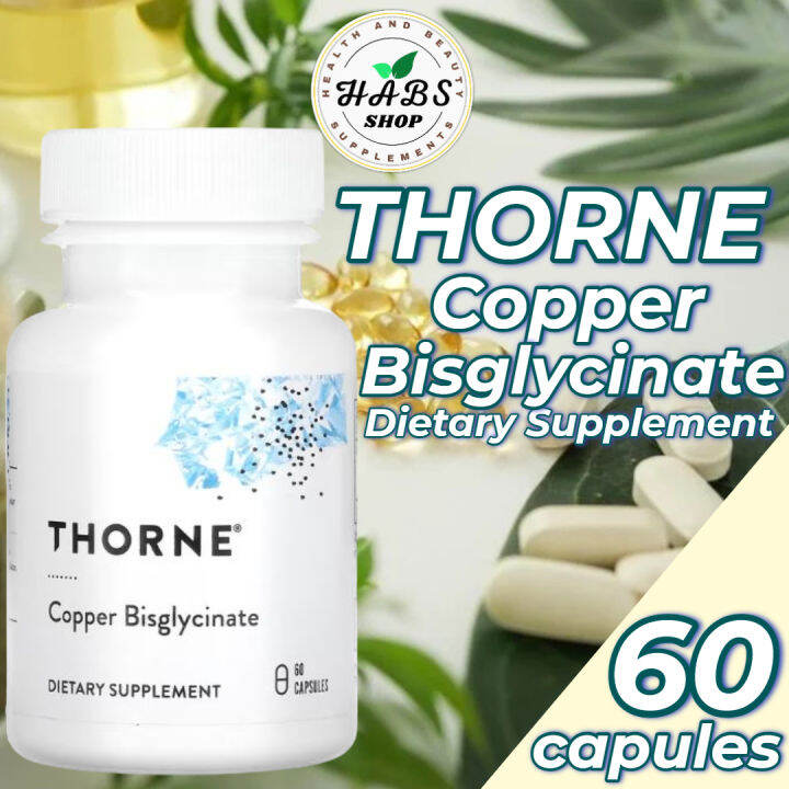 Thorne, Copper Bisglycinate, 60 Capsules | Lazada PH