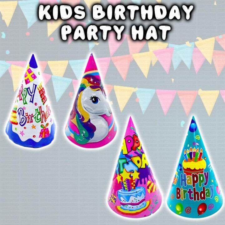 Kids Happy Birthday Party Hat Cartoon Theme Children Hats For Boys ...