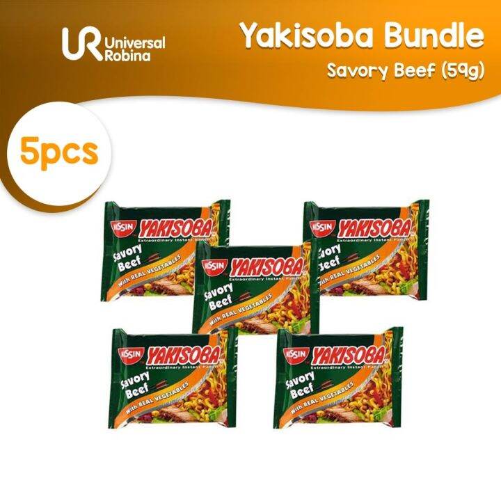 Nissin Yakisoba Pouch Savory Beef (59G) - 5 Packs | Lazada PH