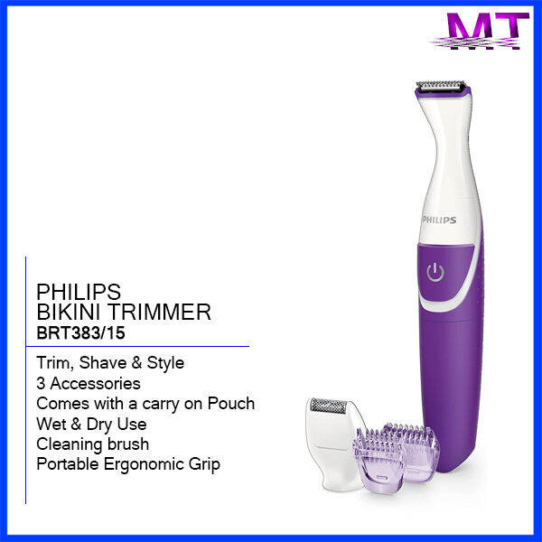 Philips Essential Bikini Trimmer BRT383/15 (Trim, Shave, Style, Wet & Dry) | Lazada PH