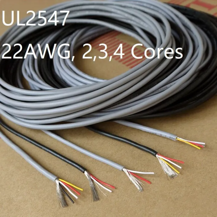 UL2547 Shielded Wire 22AWG 2 3 4 Cores PVC Channel Amplifier Audio Signal Cable Tinned Copper ...