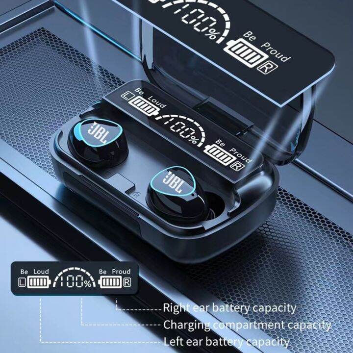 Wireless headset M10 TWS Bluetooth 5.1 9D waterproof microphone | Lazada